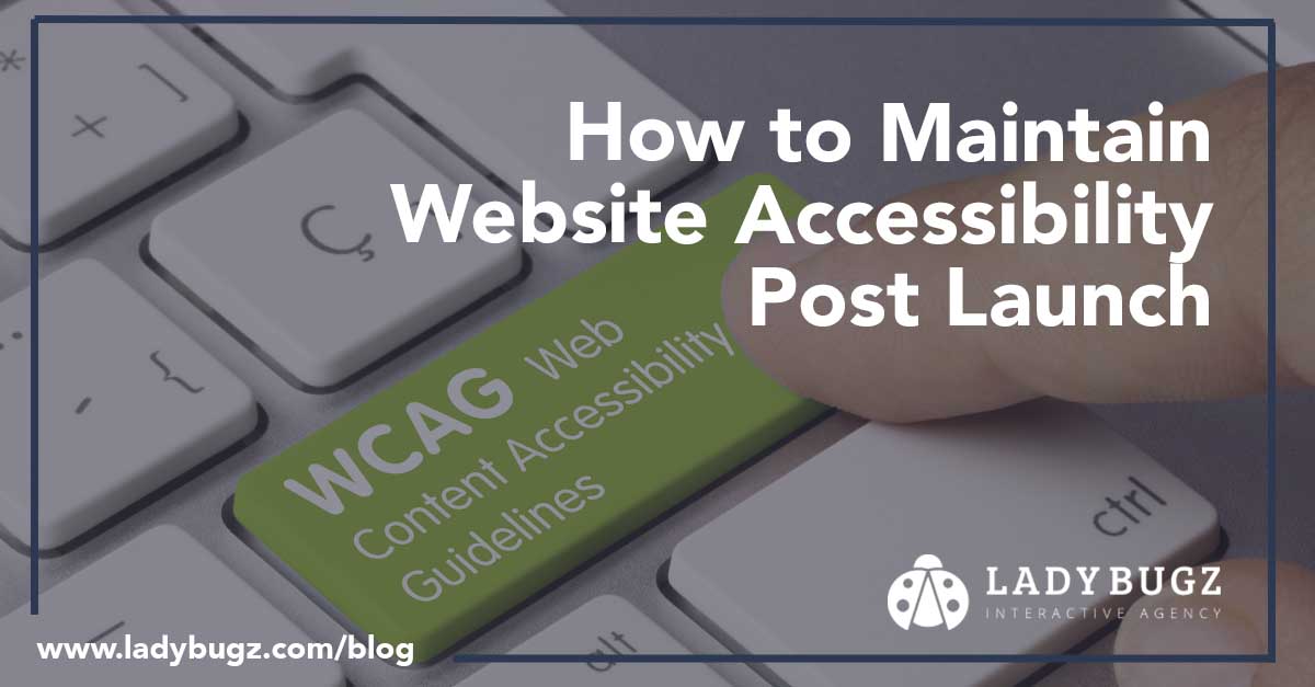 How to Maintain Website Accessibility Post-Launch for WCAG guidelines.