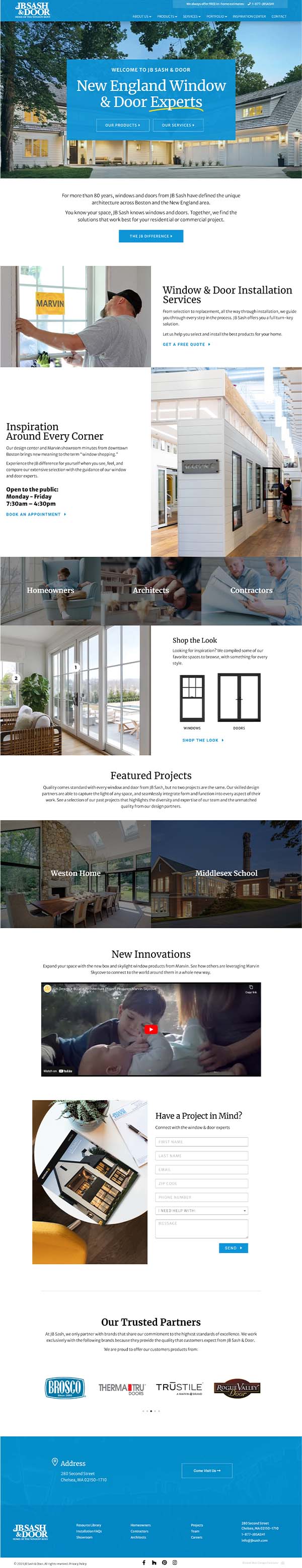 Boston Company Website Design for Historic New England Brand